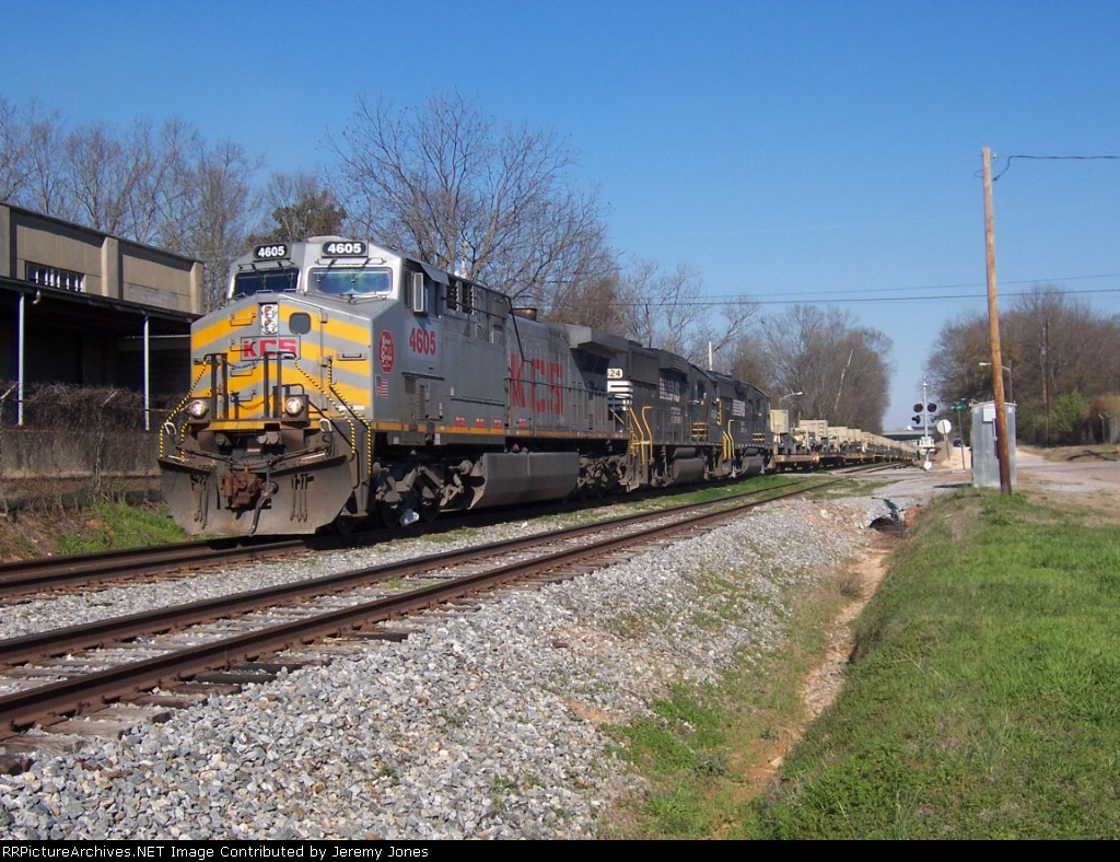 NS 187 with a nice lead unit takes some Dept of Defense cars west from Opelika with 7,900 ft of ...